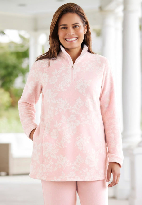 Microfleece Quarter-Zip Pullover | Woman Within – One Stop Plus