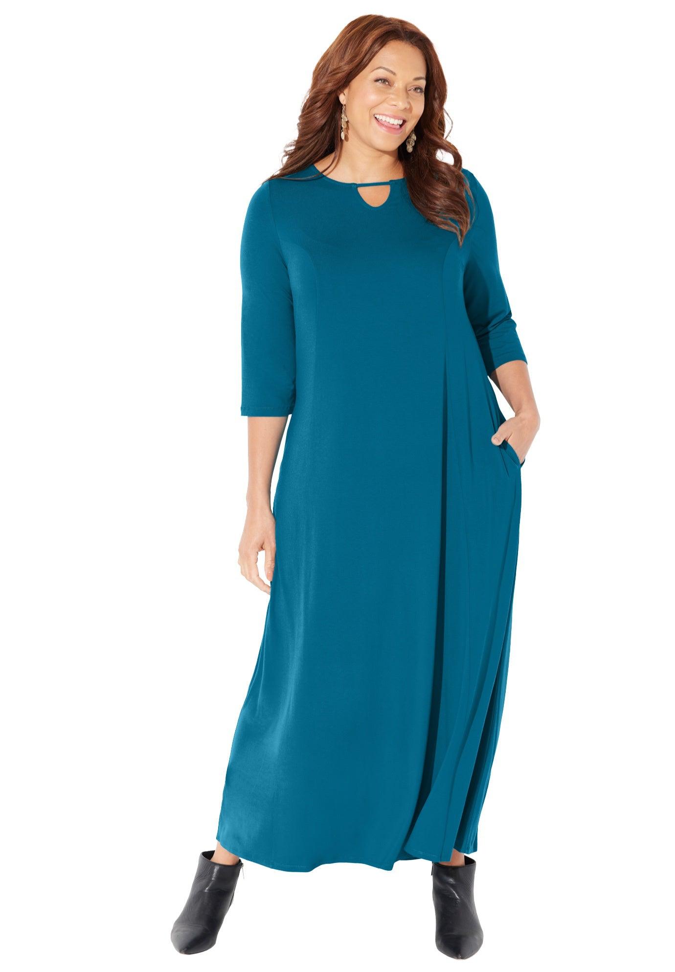 Free & Easy Maxi Dress (With Pockets) | Catherines – One Stop Plus